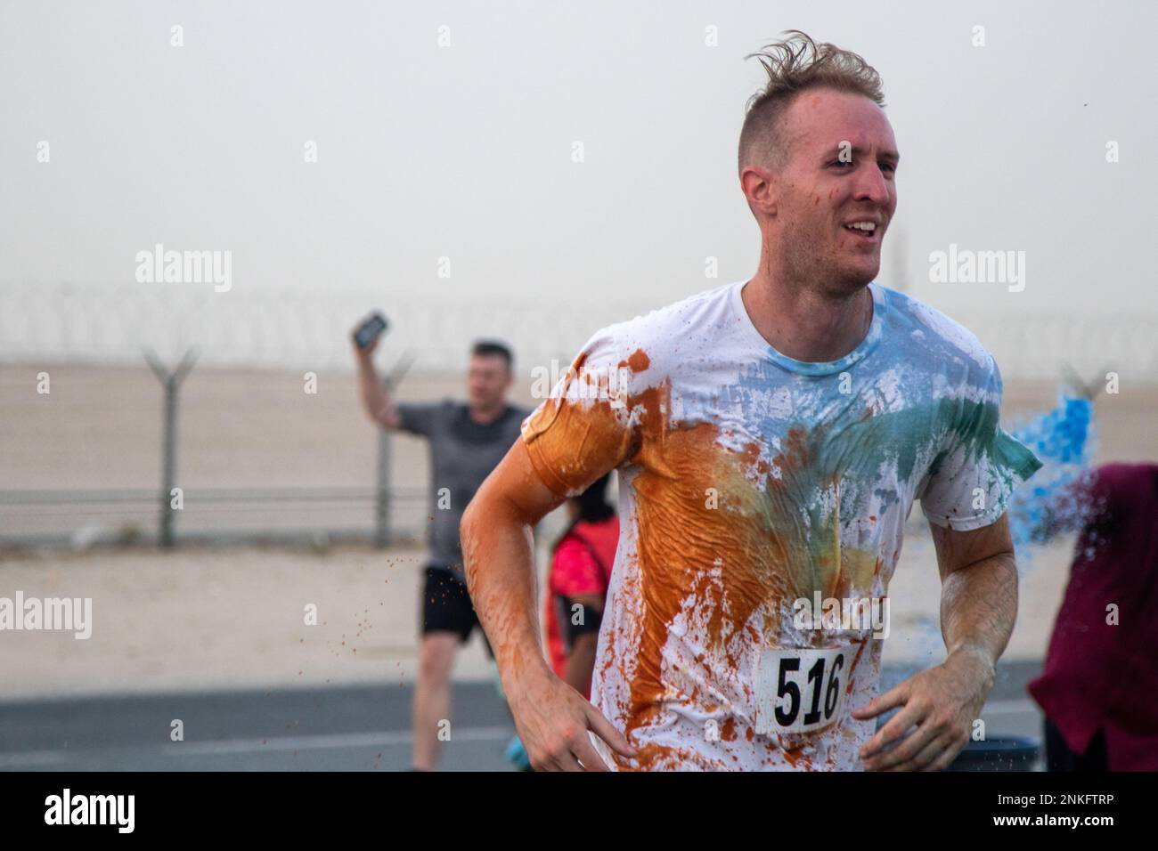 Soldiers across Camp Arifjan, Kuwait took part in a 5k color run hosted ...