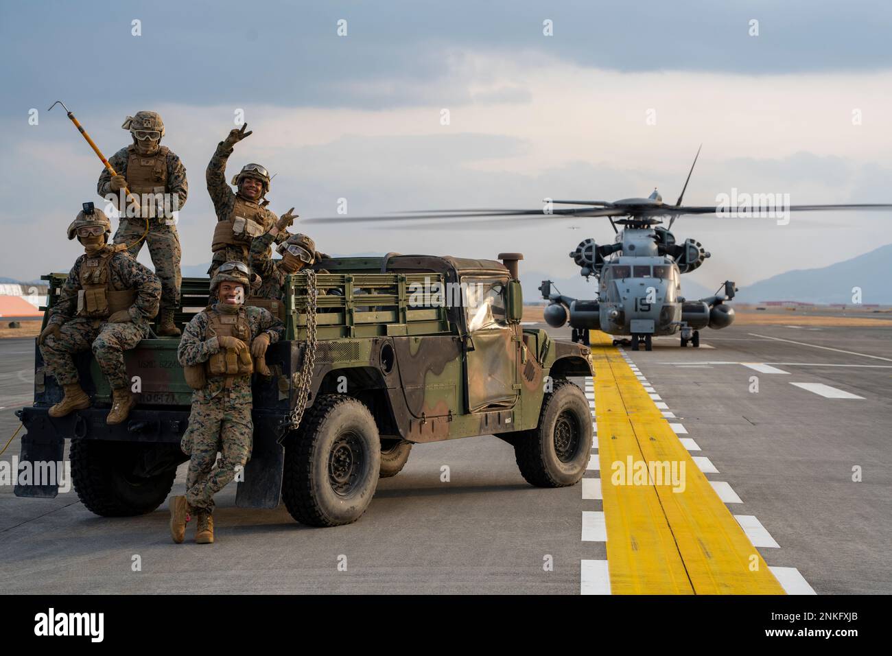 U.S. Marines with Combat Logistics Battalion 31, pose for a photo with ...