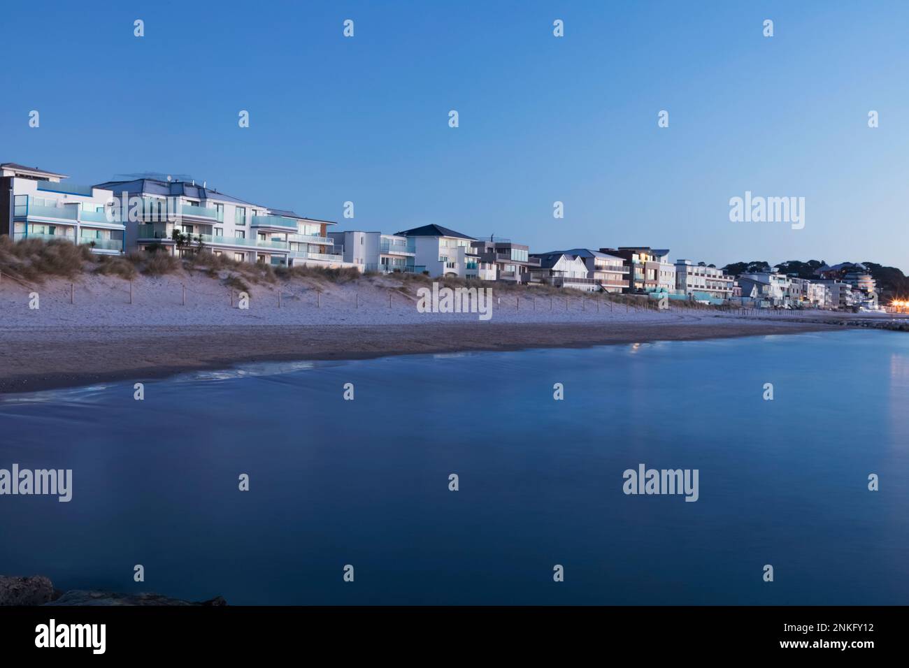 England, Dorset, Poole, Sandbanks Beach and Luxury Waterfront Houses ...