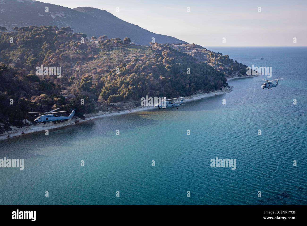 230222-N-MW880-1074 ALBANIA (Feb. 22, 2023) Two Spanish SH-60B ...