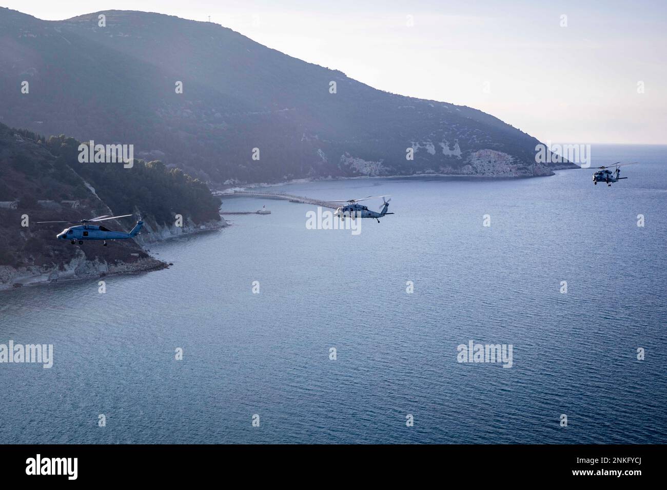 230222-N-MW880-1067 ALBANIA (Feb. 22, 2023) Two Spanish SH-60B ...