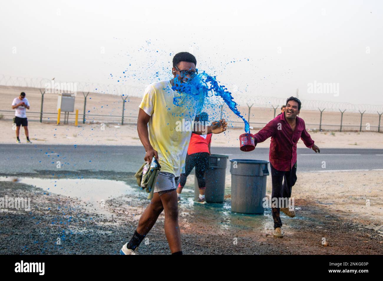 Soldiers across Camp Arifjan, Kuwait took part in a 5k color run hosted ...