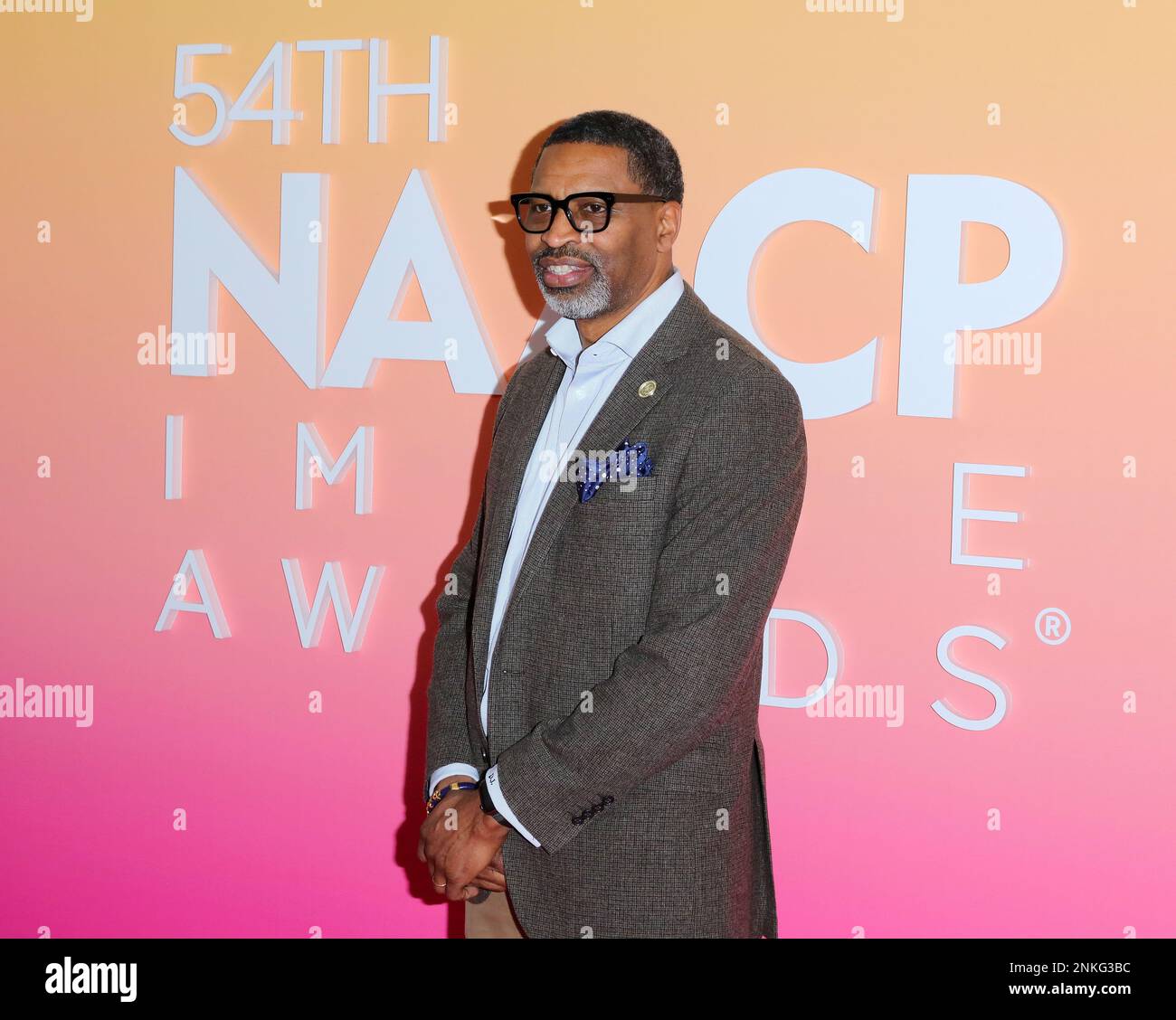 Los Angeles, CA , February 23, 2023 . Derrick Johnson arrives at The ...