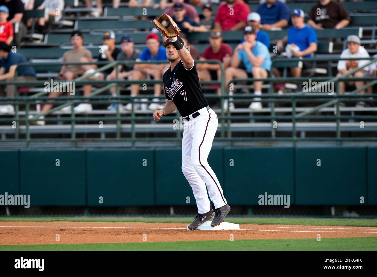 TEMPE, AZ - MARCH 25: Arizona State Infielder Conor Davis (7) makes a ...