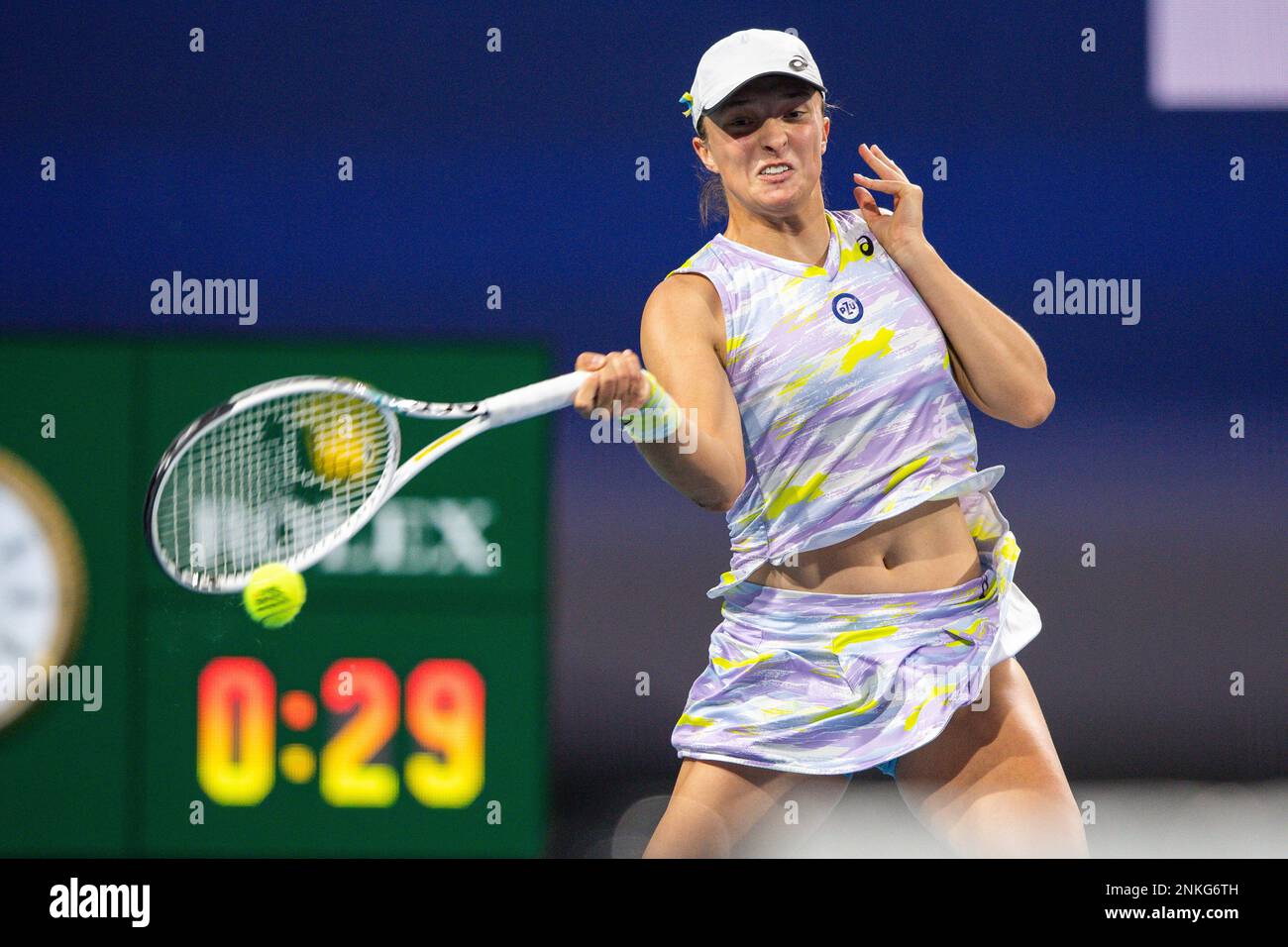 Iga Swiatek of Poland during the Miami Open Tennis tournament on Friday ...