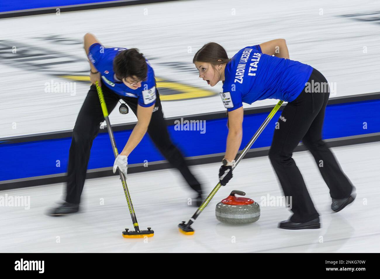 Italy second Angela Romei, left, and lead Giulia Zardini Lacedelli ...