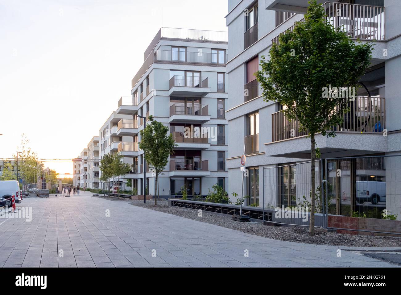 Newly built modern apartments sunset hi-res stock photography and ...