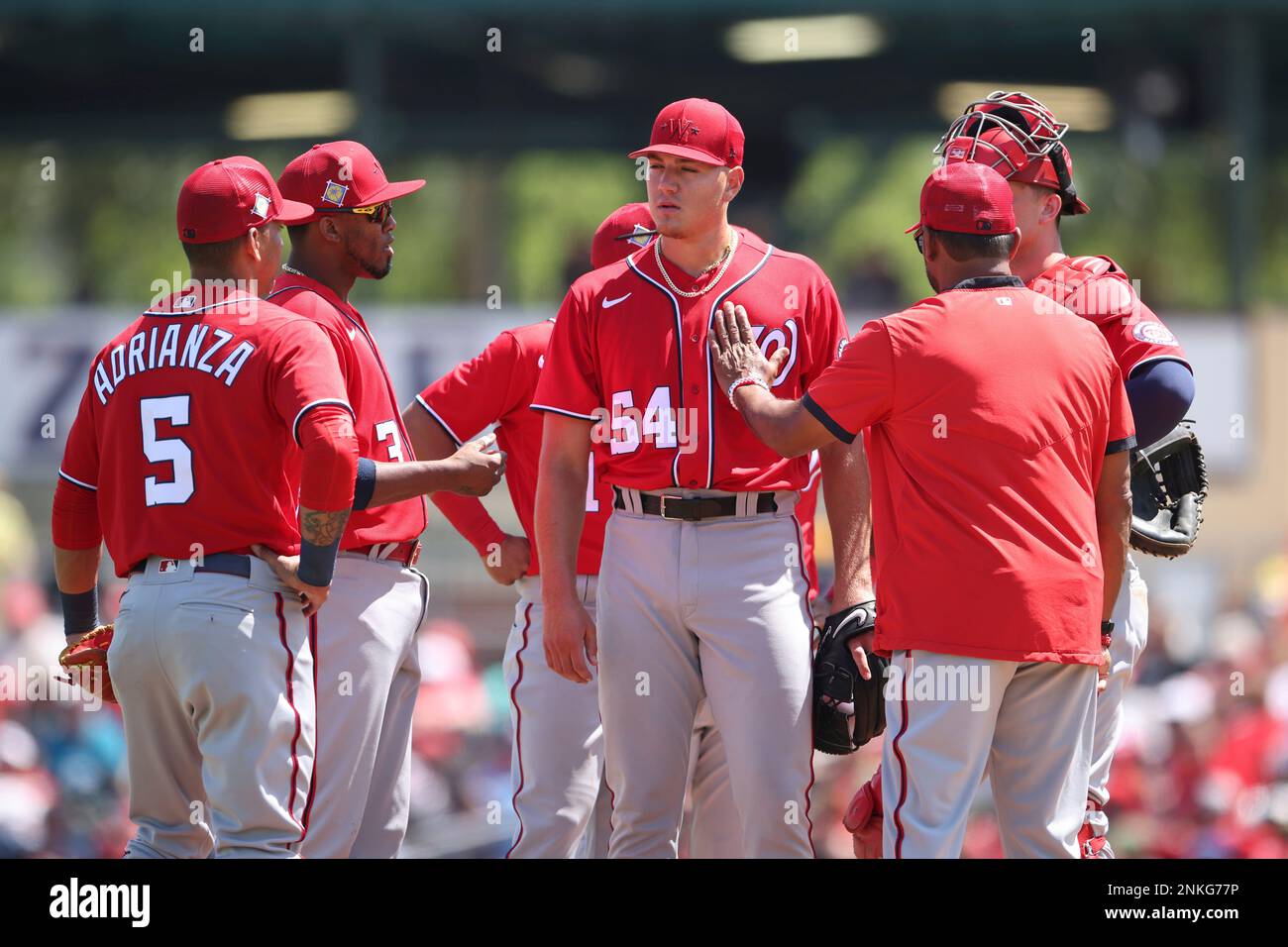 JUPITER, FL - MARCH 25: Washington Nationals pitcher Cade Cavalli (54 ...