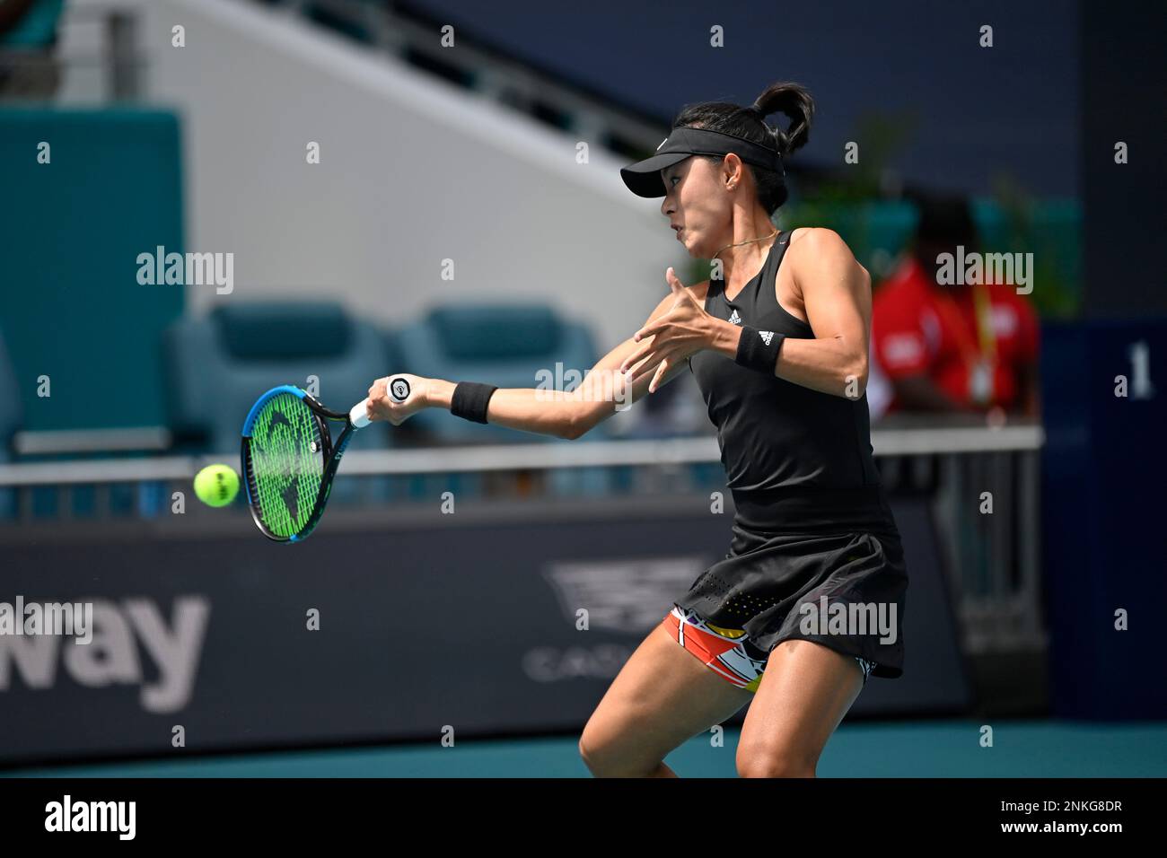 Wang Qiang of China during Miami Open tennis tournament on Friday ...