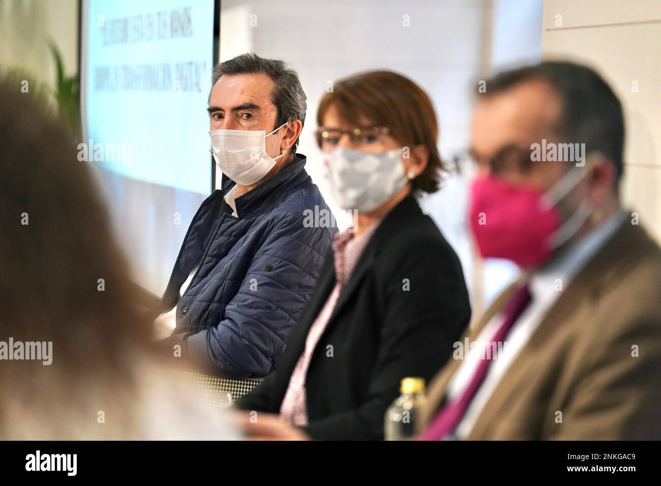 (L-R) CYBASQUE president and GAIA Accenture Cluster board member ...