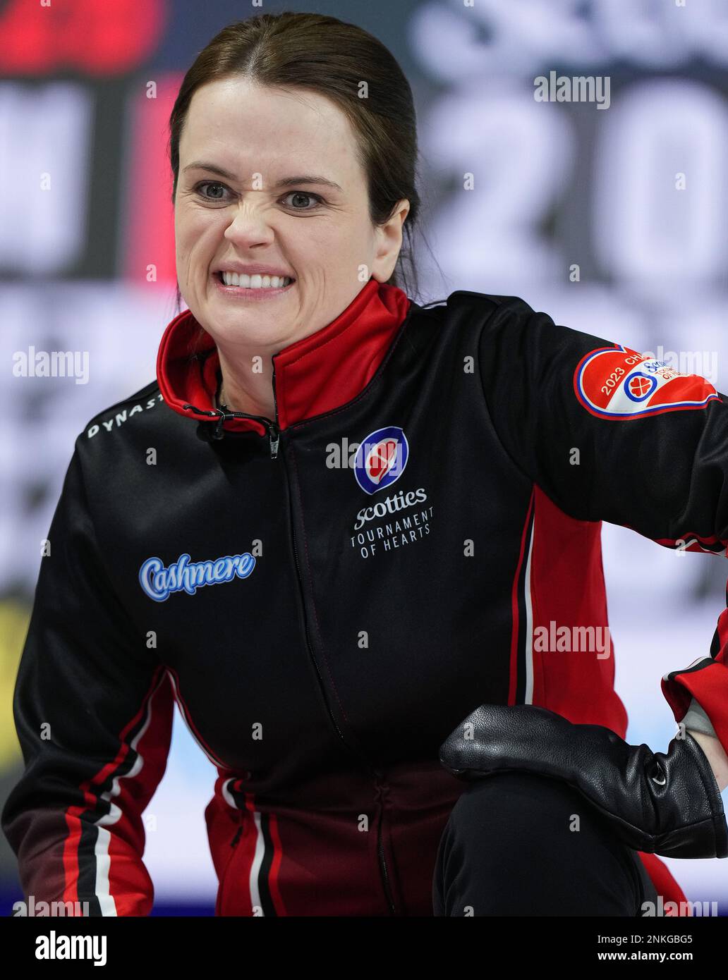 Kamloops, B.C., on Thursday, February 23, 2023. Ontario skip Tracy ...