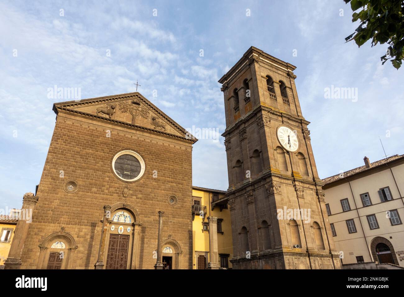 Italy, Lazio, Viterbo, Exterior of Basilica of Santa Maria della ...