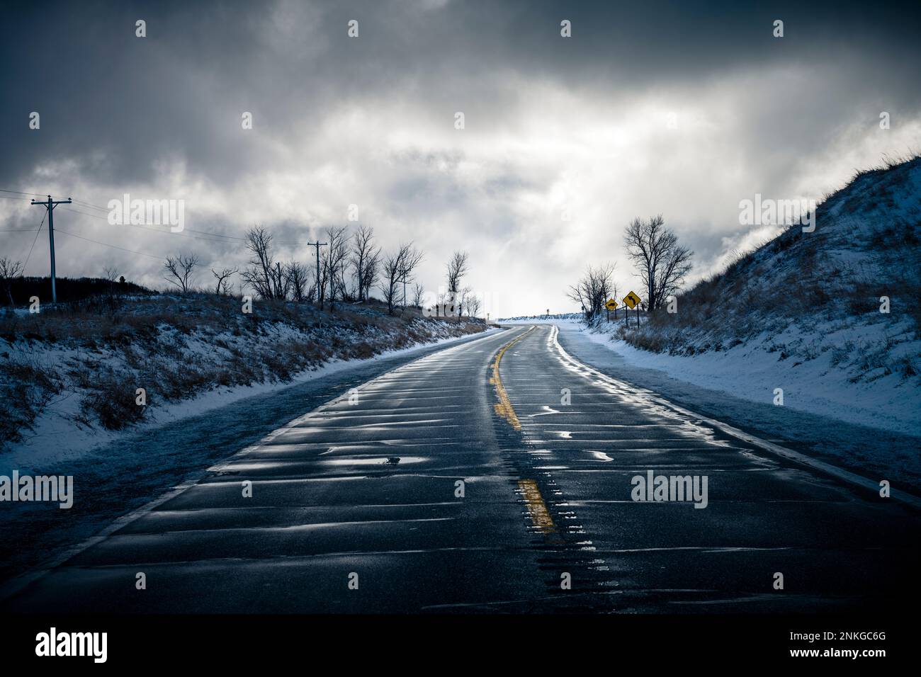 Highway M-116 passing through Ludington State Park near Ludington ...