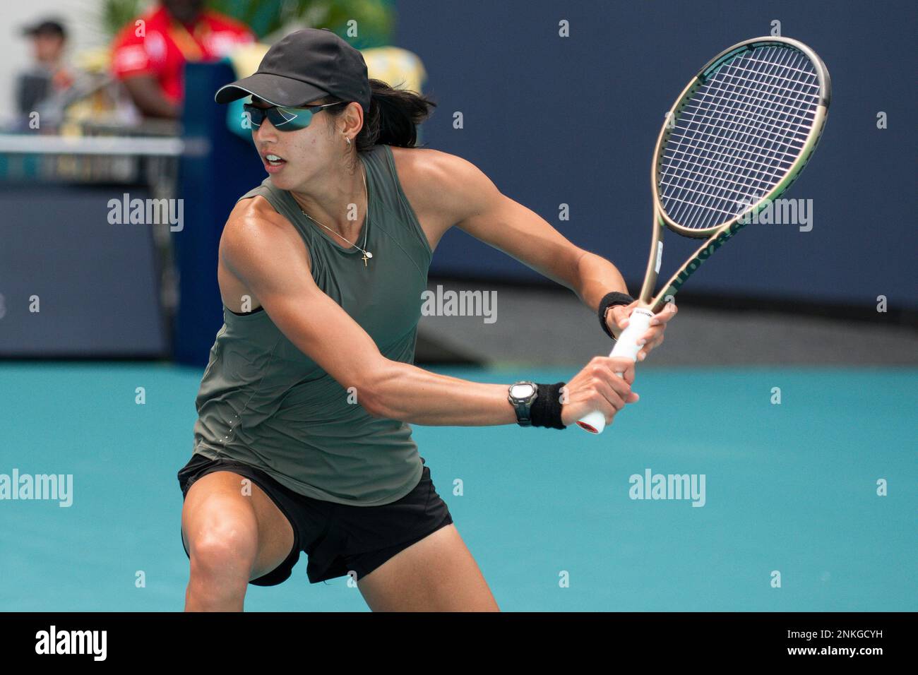 Astra Sharma of Australia during the Miami Open Tennis tournament on ...