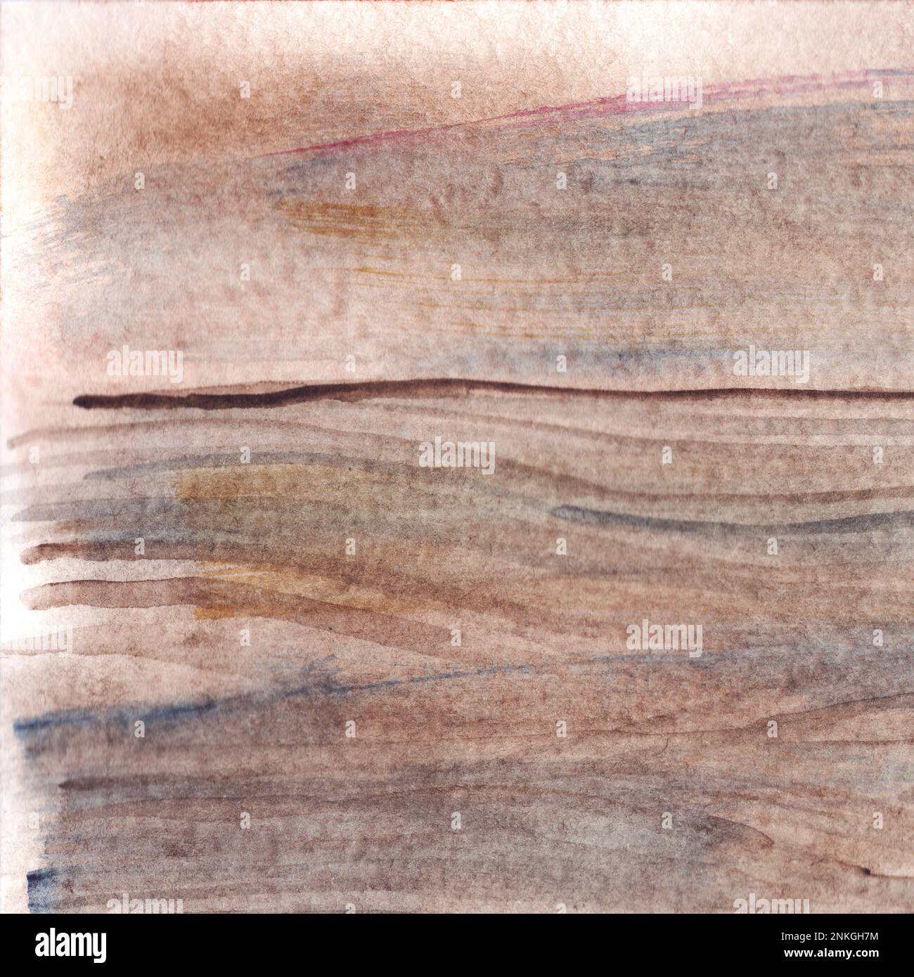 Watercolor light brown wood board surface realistic texture background ...