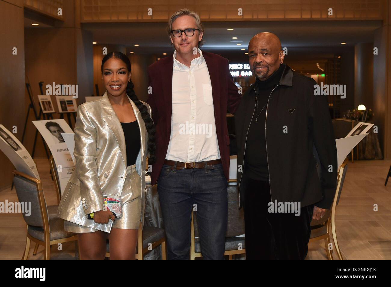 Jessica Frances Dukes, from left, Jon Brockett, William and Stanford ...