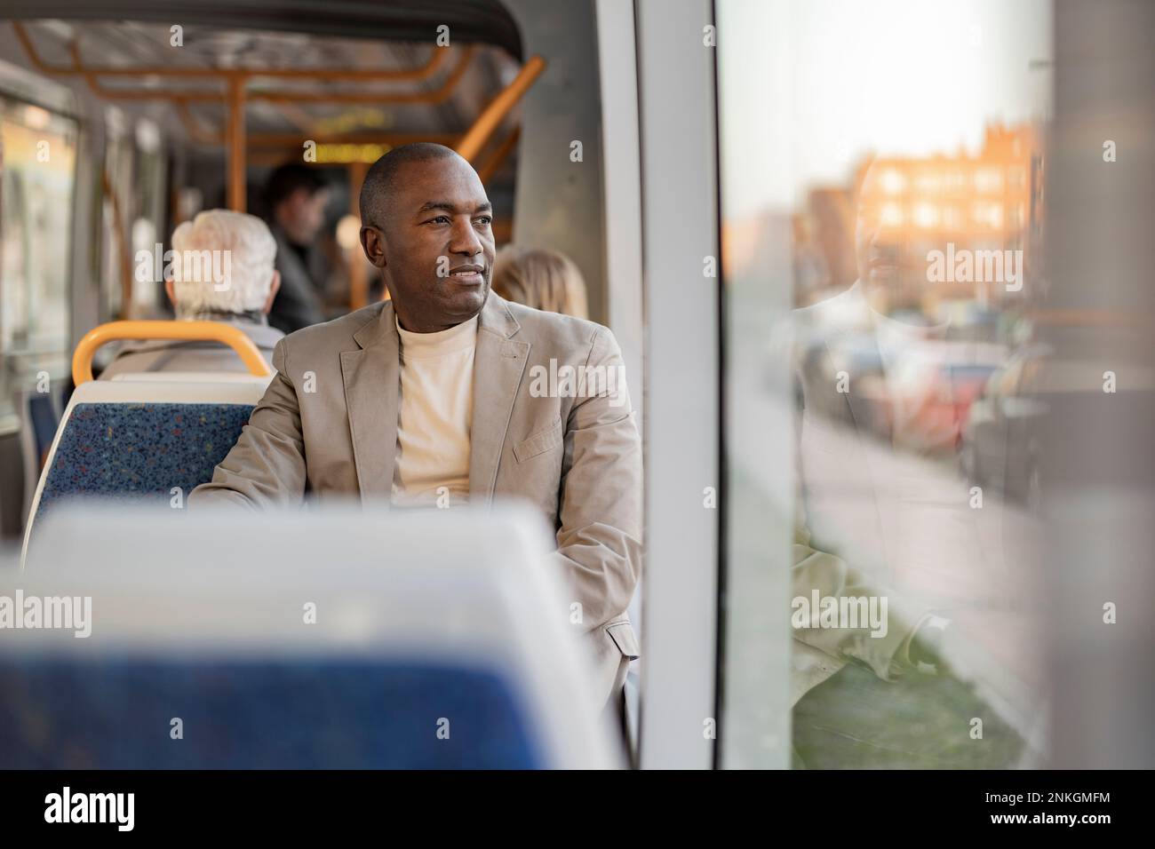 View through tram window hi-res stock photography and images - Alamy