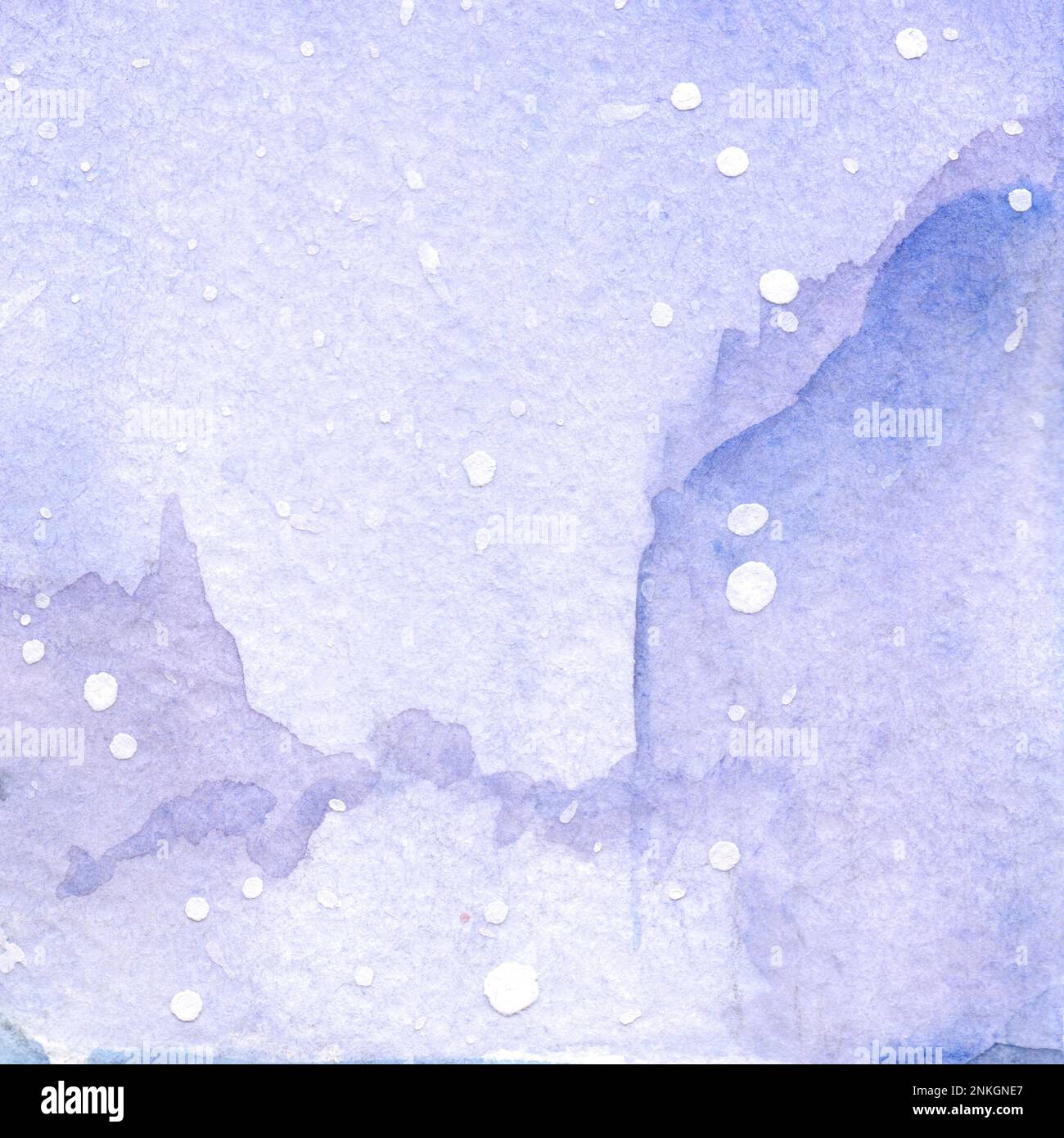 Watercolor violet winter snow sky landscape texture background Stock ...