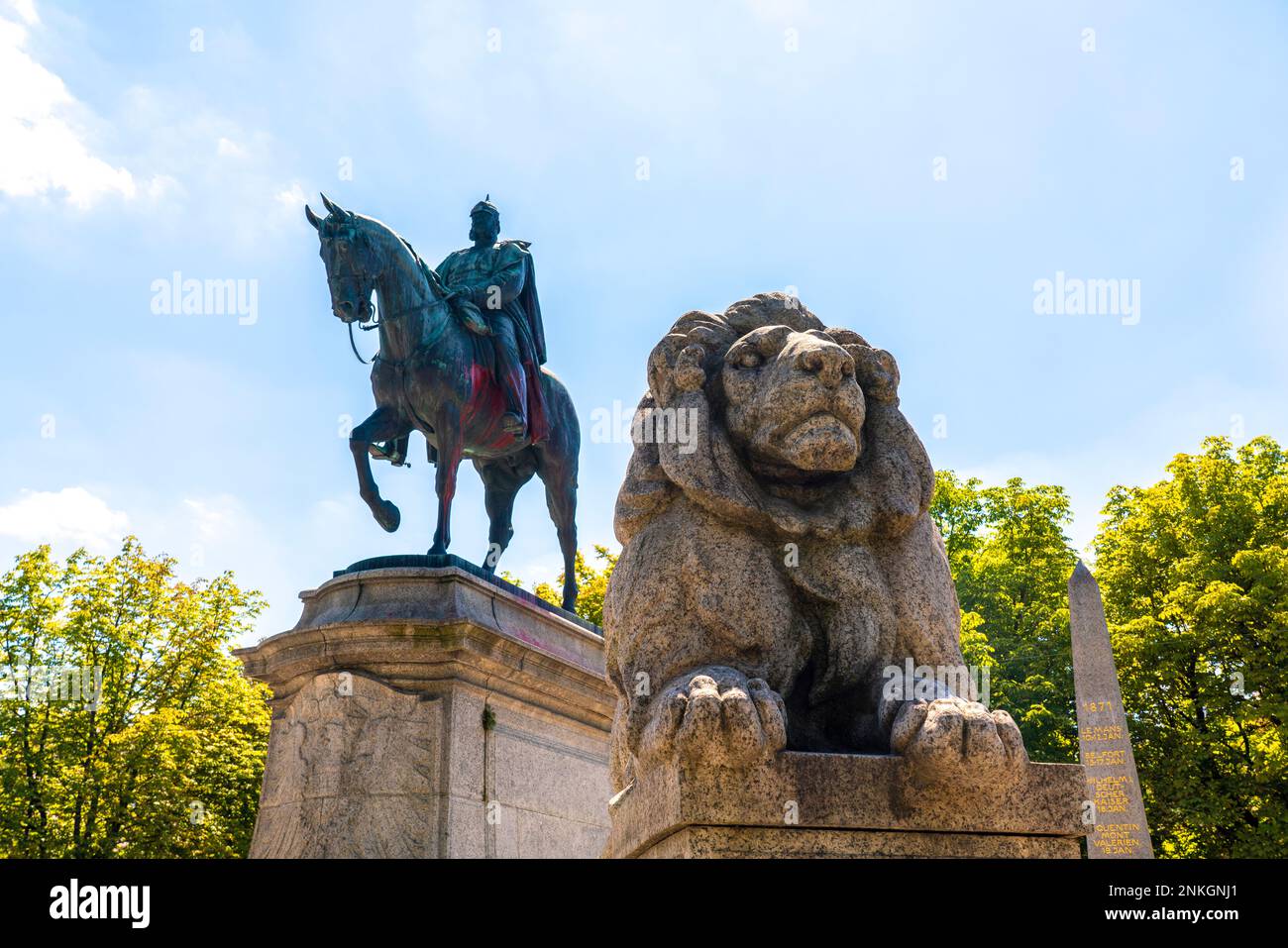 King Karl's memorial statue at Karlsplatz square on sunny day ...