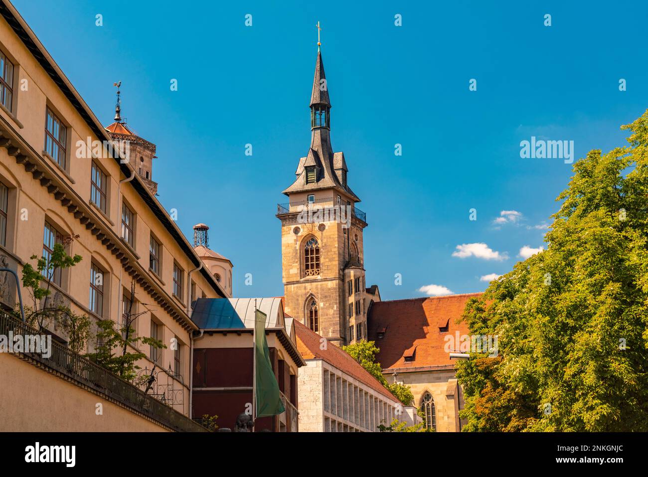 Church tower sky light blue hi-res stock photography and images - Alamy