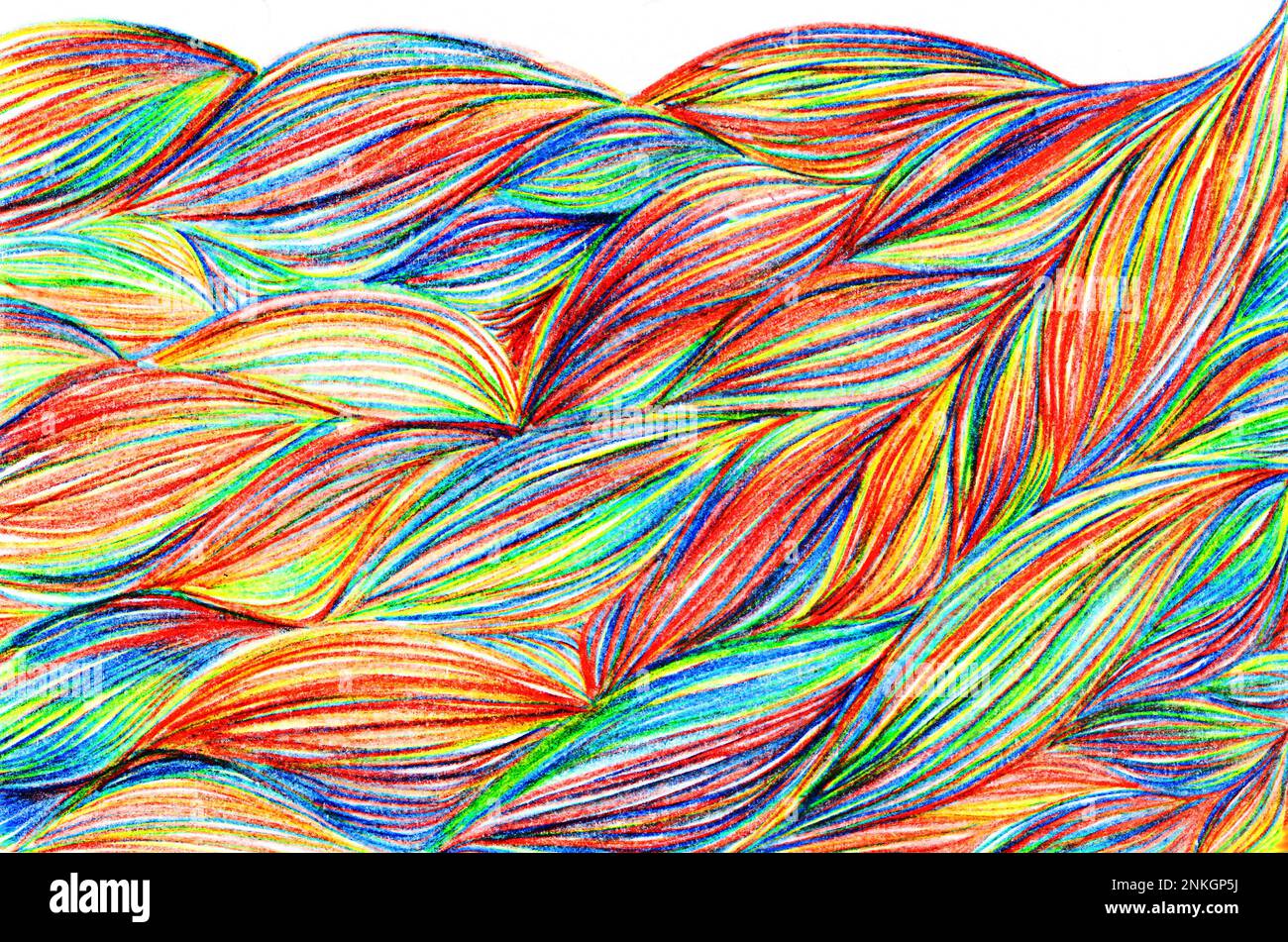 Rainbow colorful braids waves pattern texture background Stock Photo ...