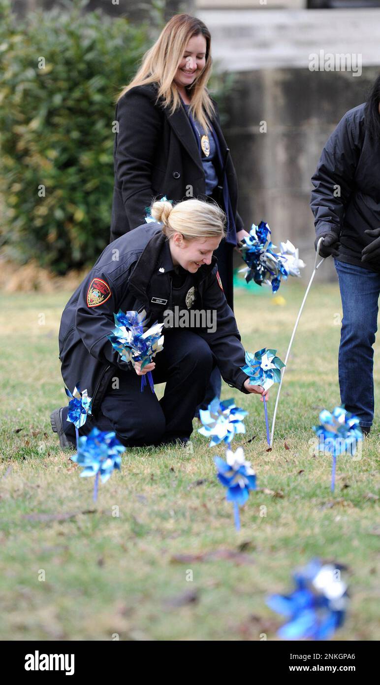 Swoyersville police officer April Dulsky participates in the Luzerne ...