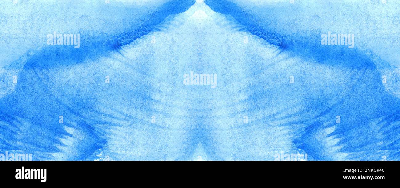 Watercolor blue monotype print water texture background Stock Photo - Alamy