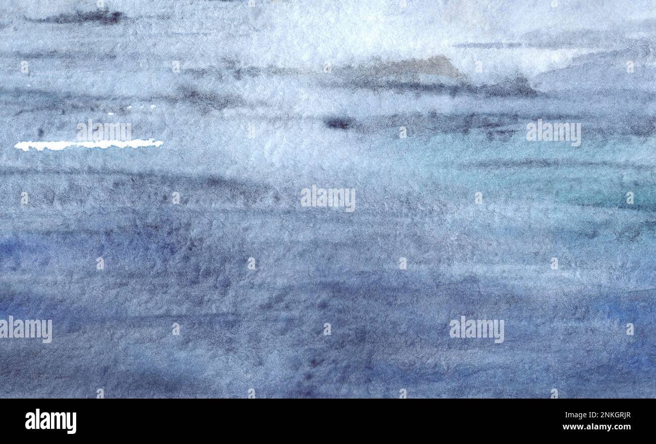 Watercolor navy blue water stripe texture background Stock Photo - Alamy