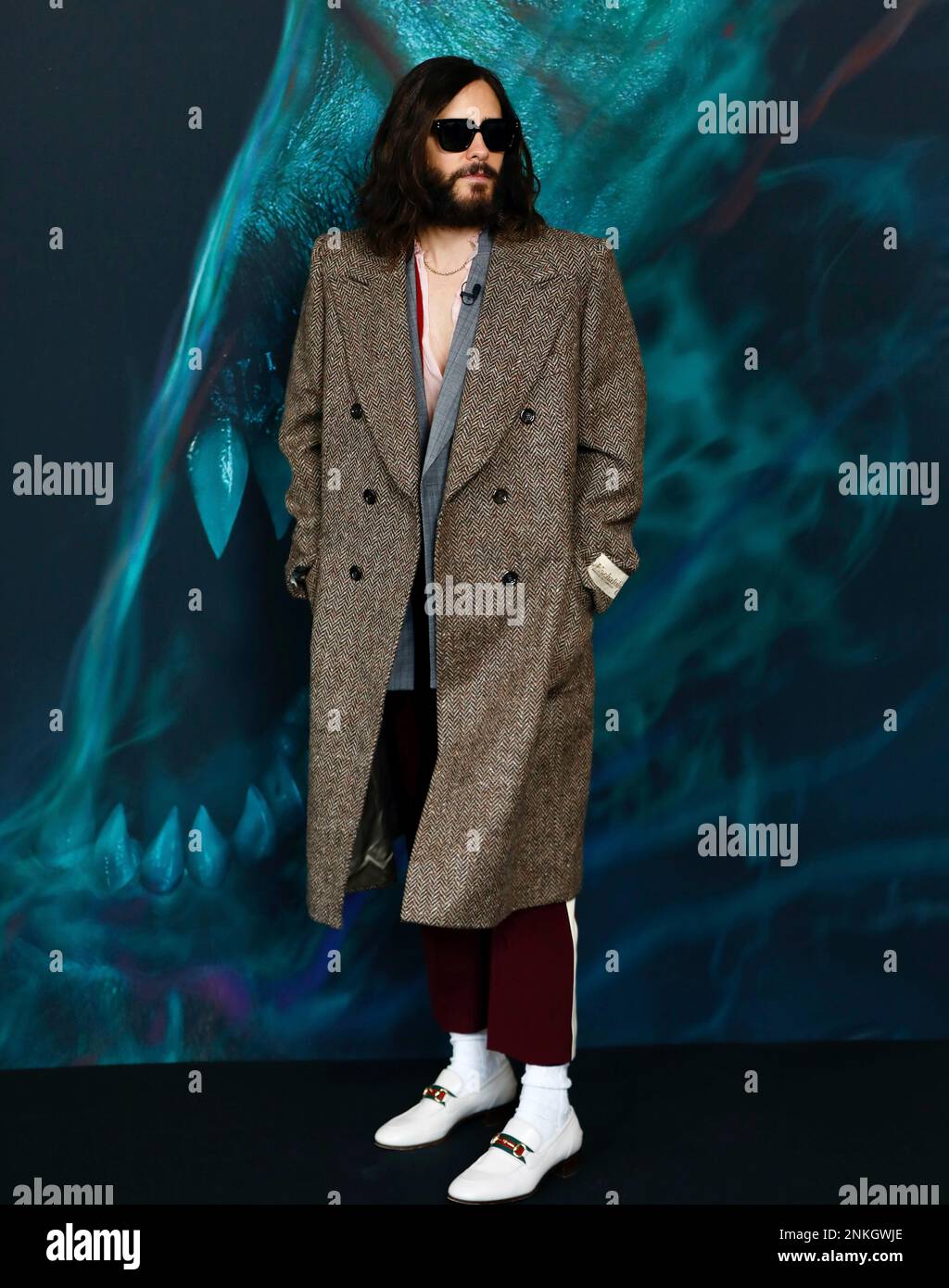 Actor Jared Leto poses at the photocall for the film 'Morbius' at the ...