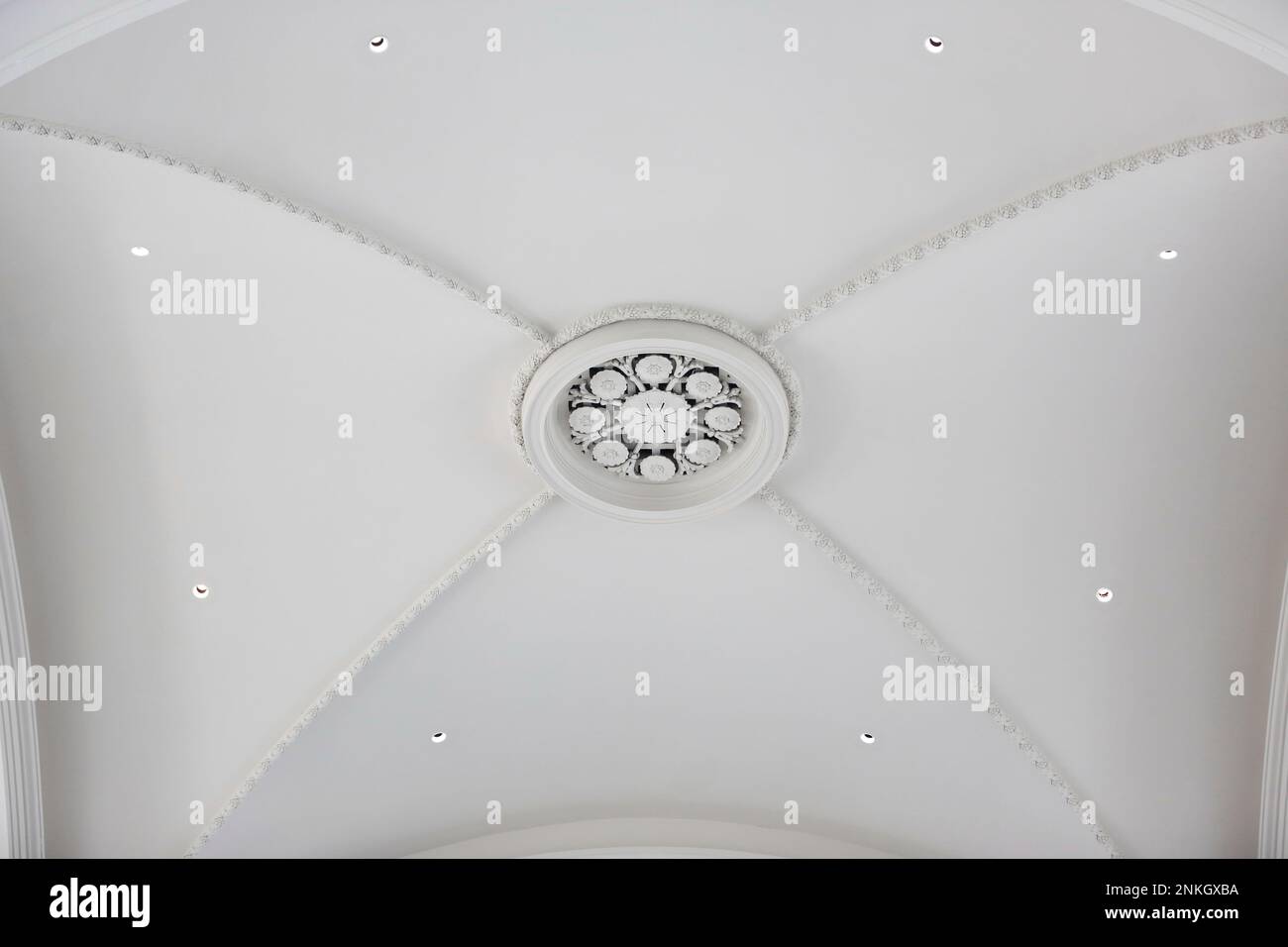 Restored ceiling feature in St. Joseph's Church on Monday, January 21 ...