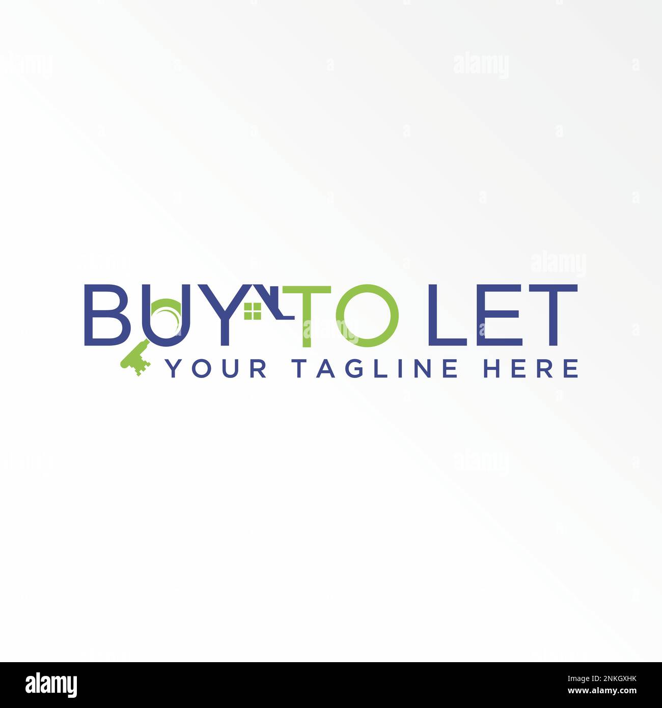Writing BUY TO LET sans serif font with roof house, key, and Magnifying ...