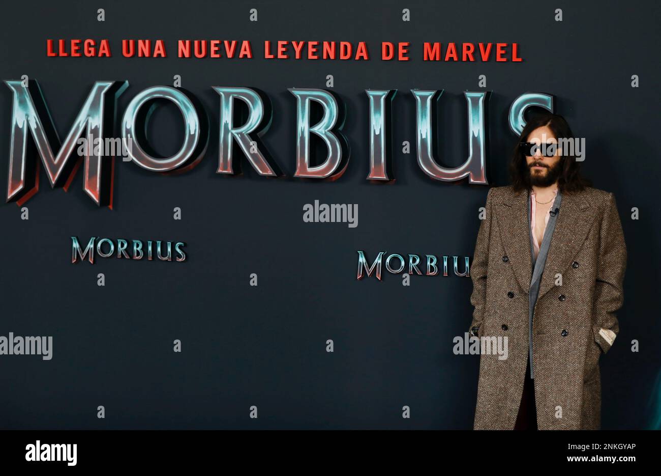 Actor Jared Leto poses at the photocall for the film 'Morbius' at the ...