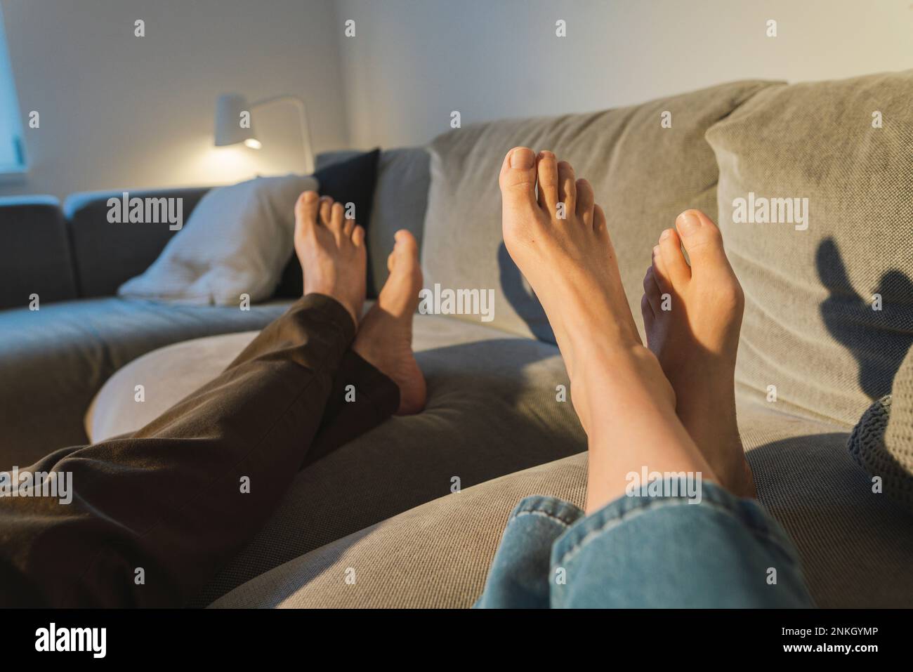 Two legs in the ankle crossed hi-res stock photography and images - Alamy