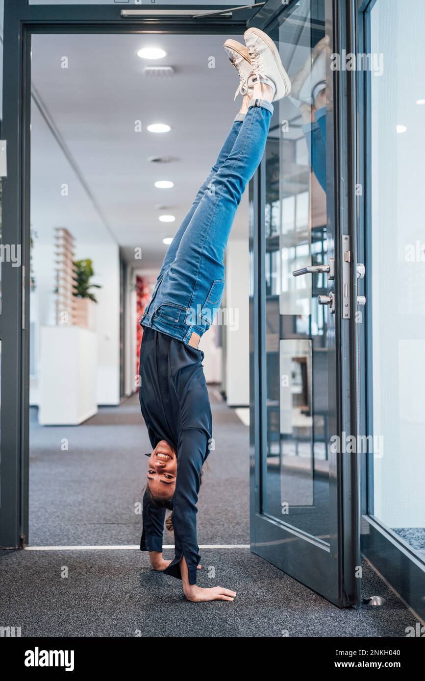 Handstand on door hi-res stock photography and images - Alamy