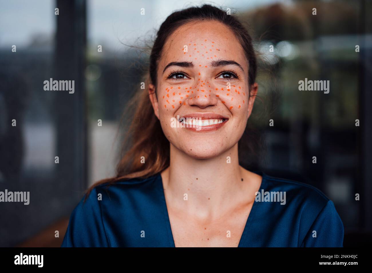 Face with dots hi-res stock photography and images - Alamy