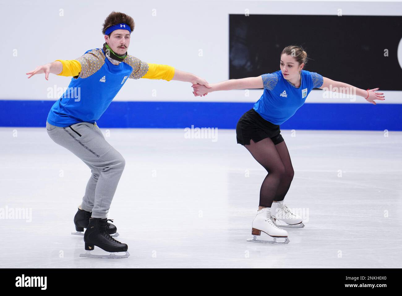Ukrainian figure skaters of Pairs, Sofia HOLICHENKO and Artem DARENSKYI ...