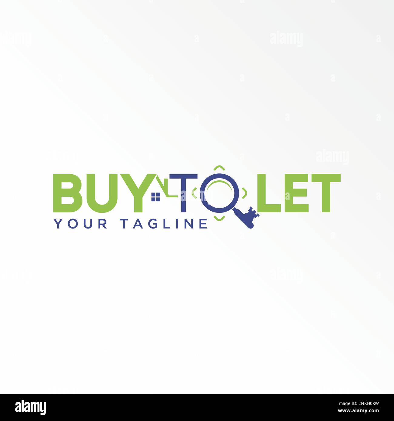 Writing BUY TO LET sans serif font with roof house, key, and Magnifying ...