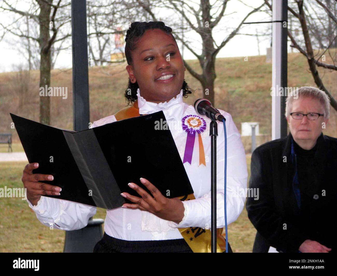 A sculpture of Michigan City-born women's rights activist Naomi ...