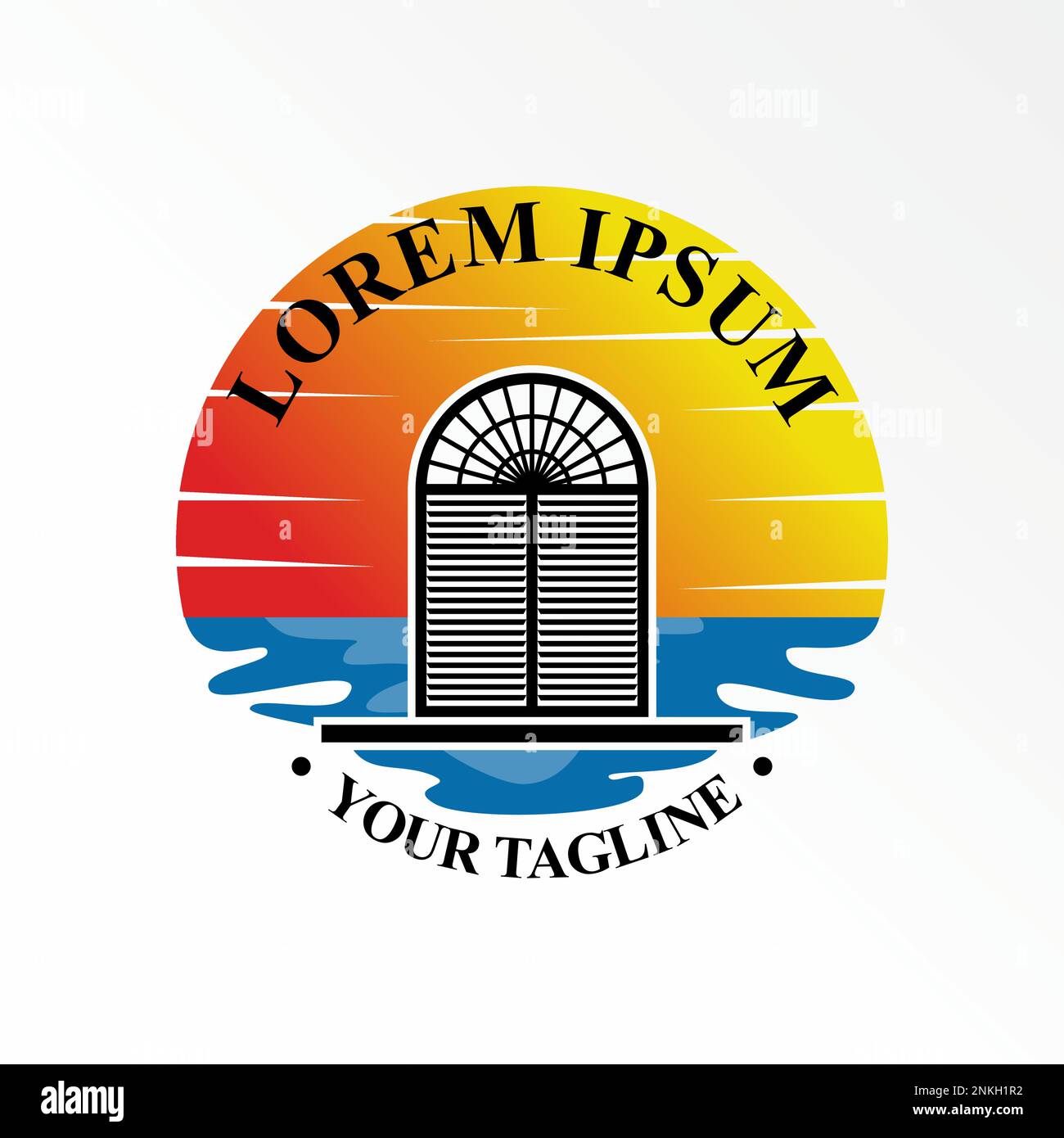 Ocean hotel interior Stock Vector Images - Alamy