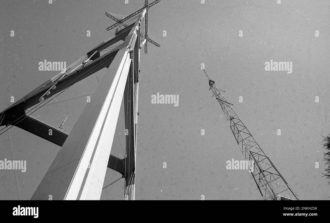The new Sutro Tower next to the first one and Sutro Mansion April 10 ...