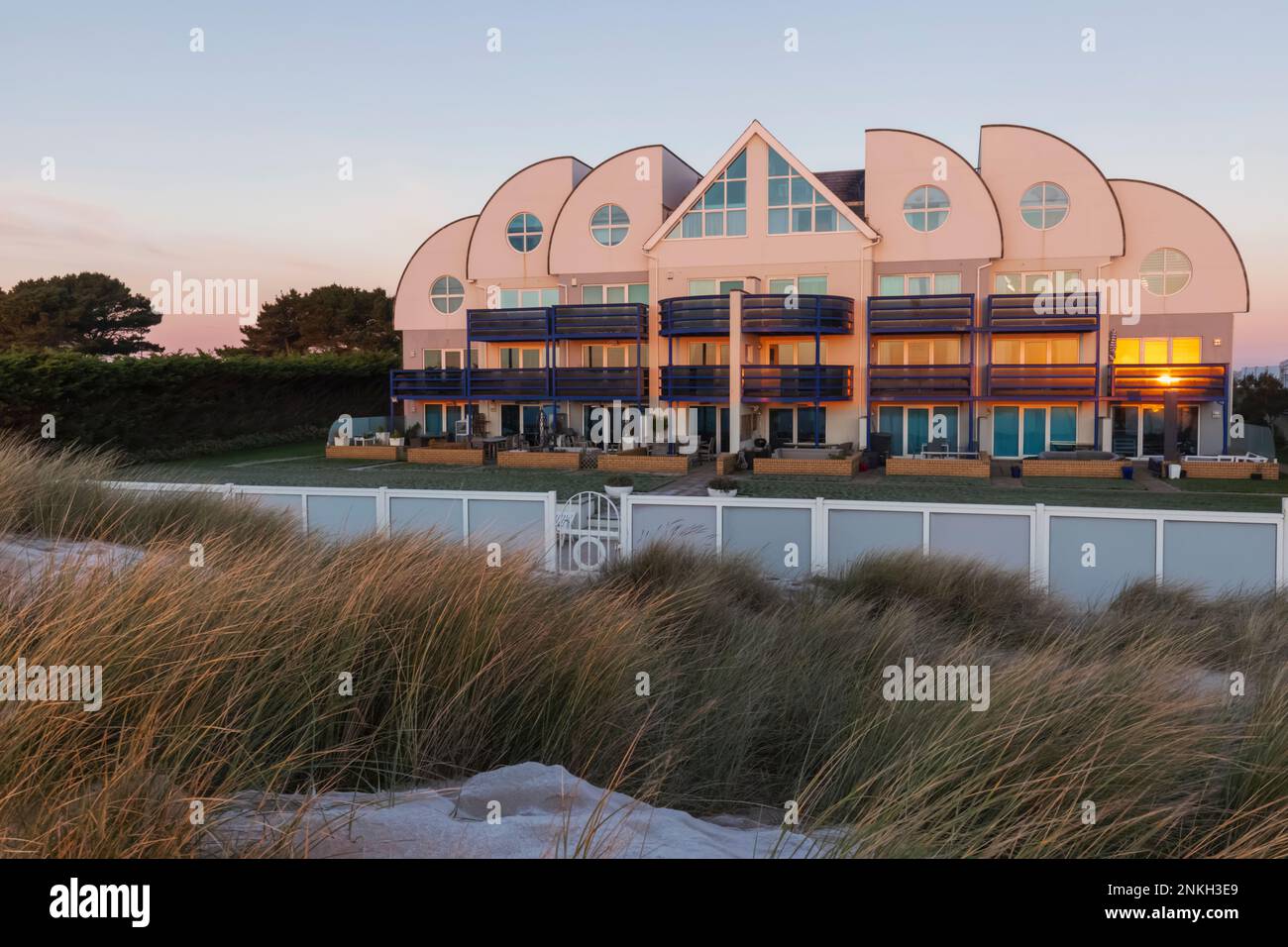 England, Dorset, Poole, Sandbanks Beach and Luxury Waterfront ...