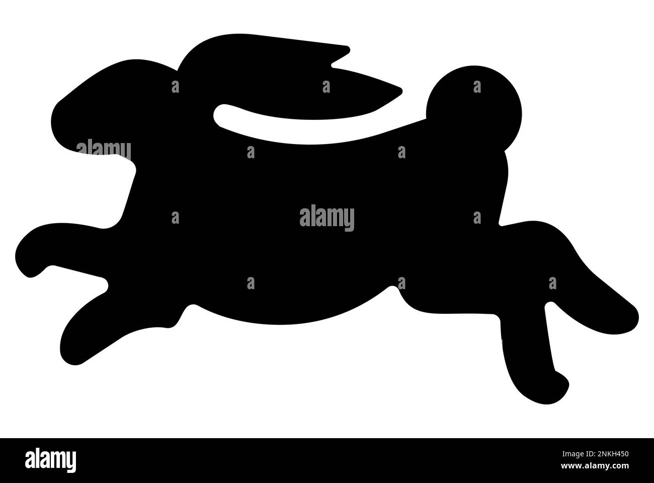 Standing rabbit Black and White Stock Photos & Images - Alamy