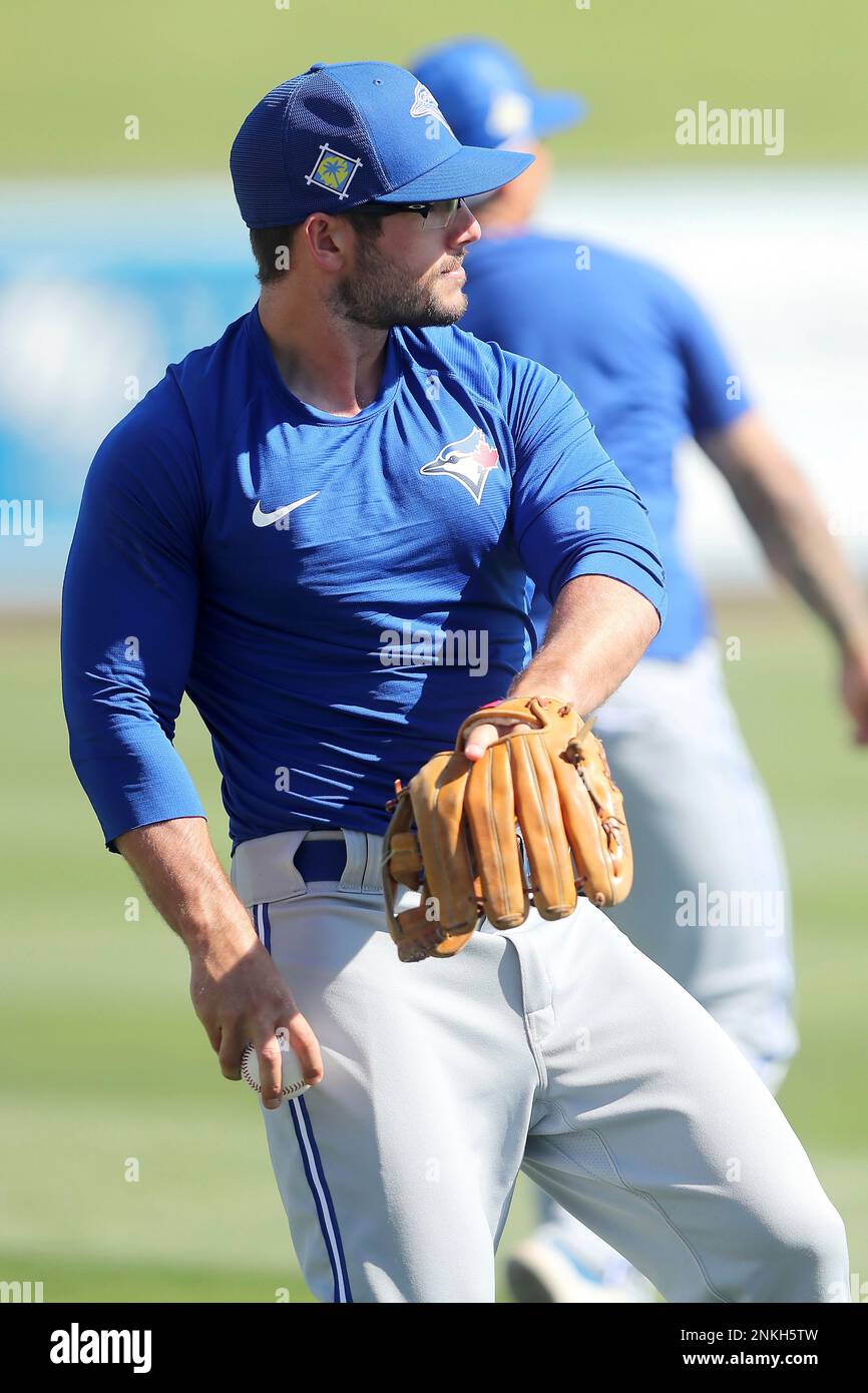 LAKELAND, MI - MARCH 21: Toronto Blue Jays Davis Schneider (92) warms ...