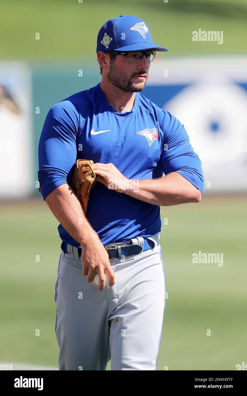 LAKELAND, MI - MARCH 21: Toronto Blue Jays Davis Schneider (92) warms ...