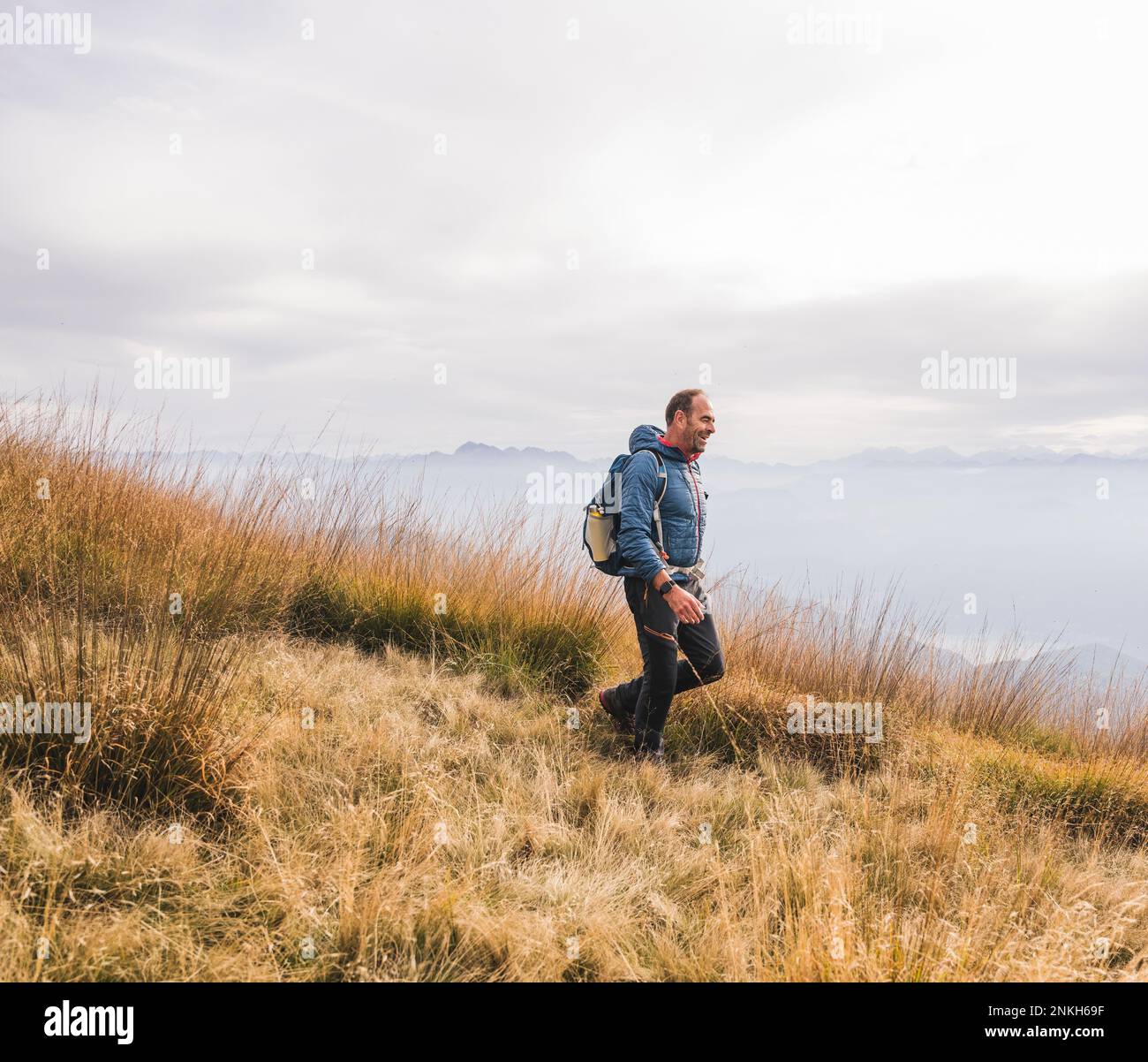 Man walking on mountain hi-res stock photography and images - Alamy