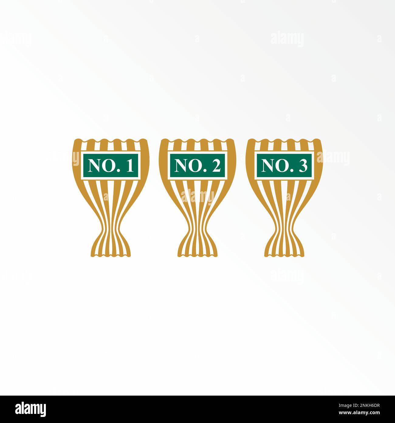 Unique trophy cup winner champion for number 123 image graphic icon ...