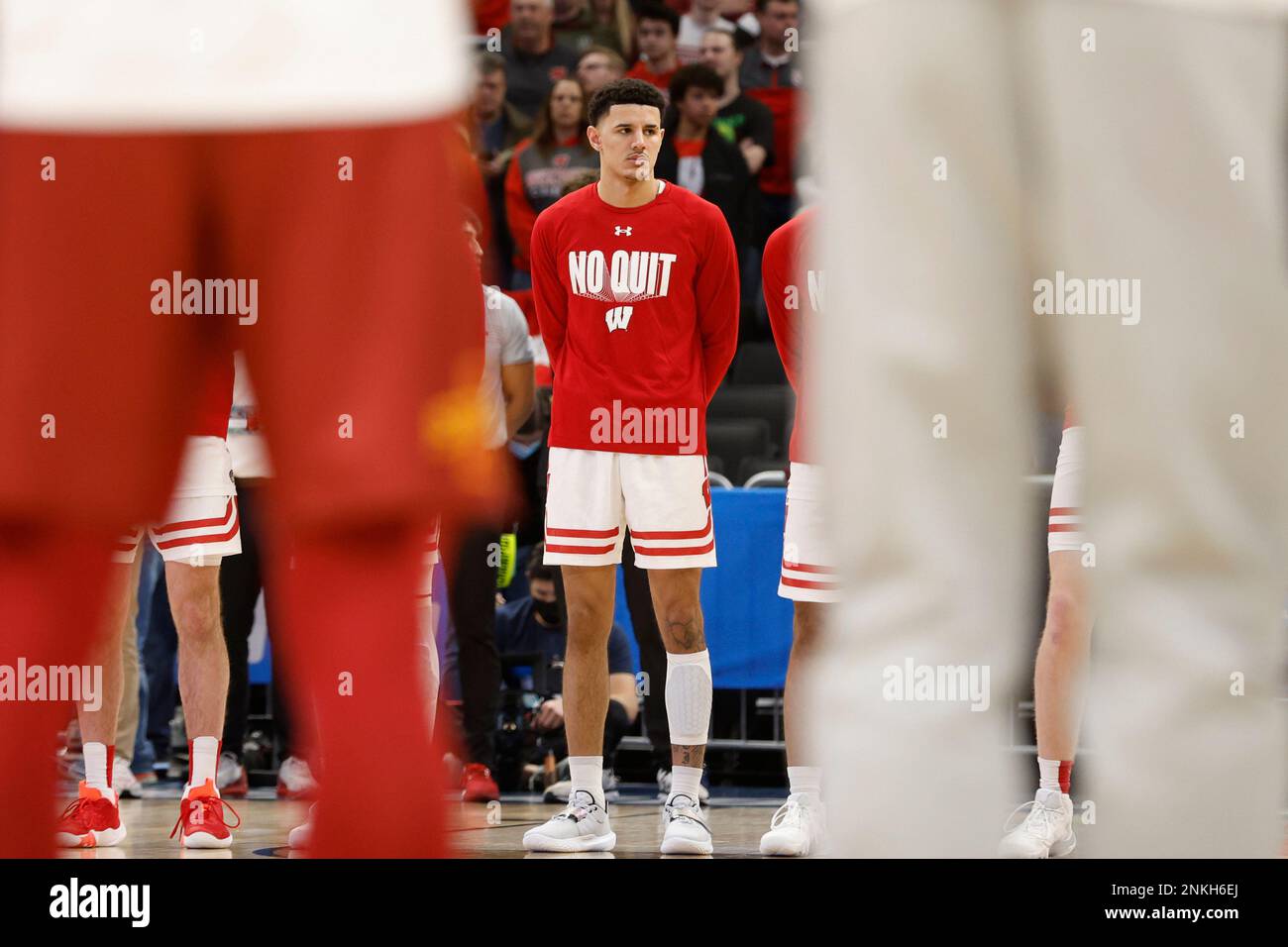 March 20, 2022: Wisconsin Badgers guard Johnny Davis (1) during the ...