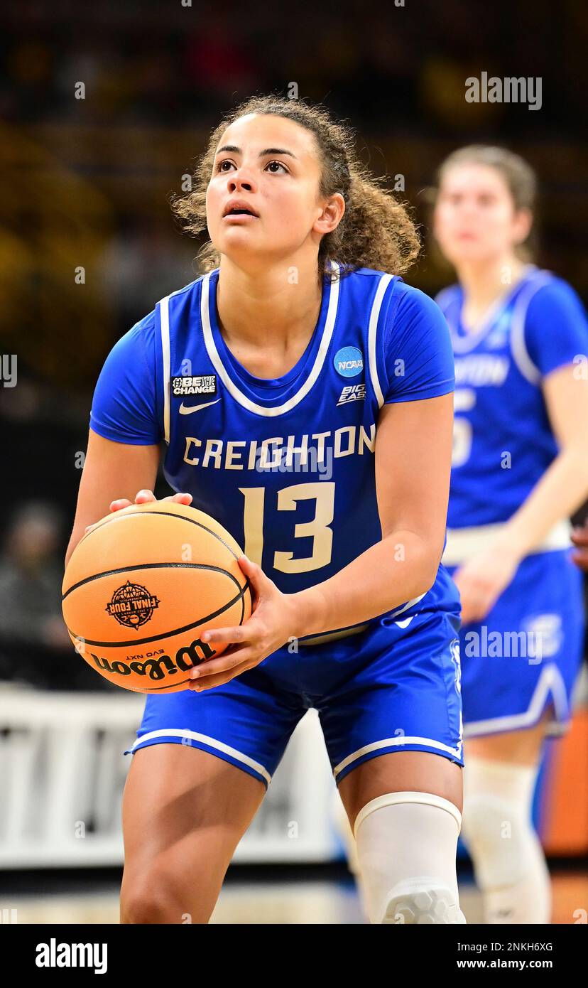 IOWA CITY, IA - MARCH 18: Creighton Blue Jays guard Rachael Saunders ...