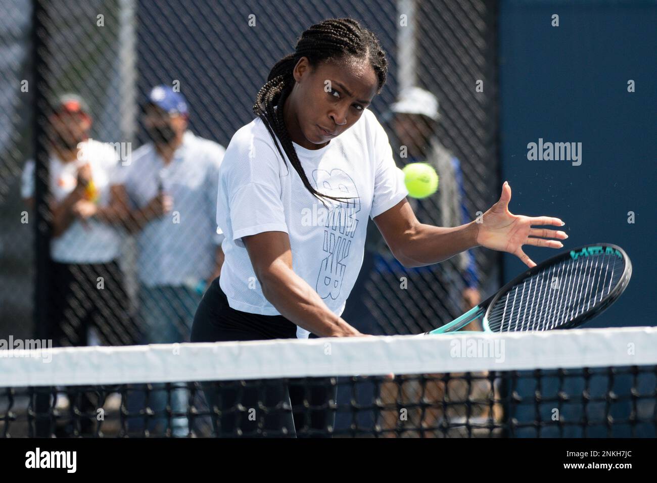 Coco Gauff of U.S.A. during the Miami Open Tennis tournament on Monday ...