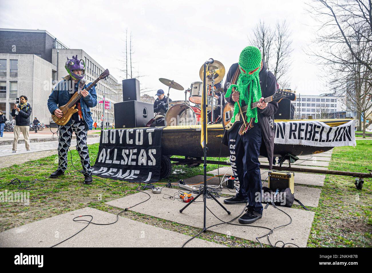 Delft, Netherlands - 22 Feb 2023, Ocean Rebellions heavy metal band ...